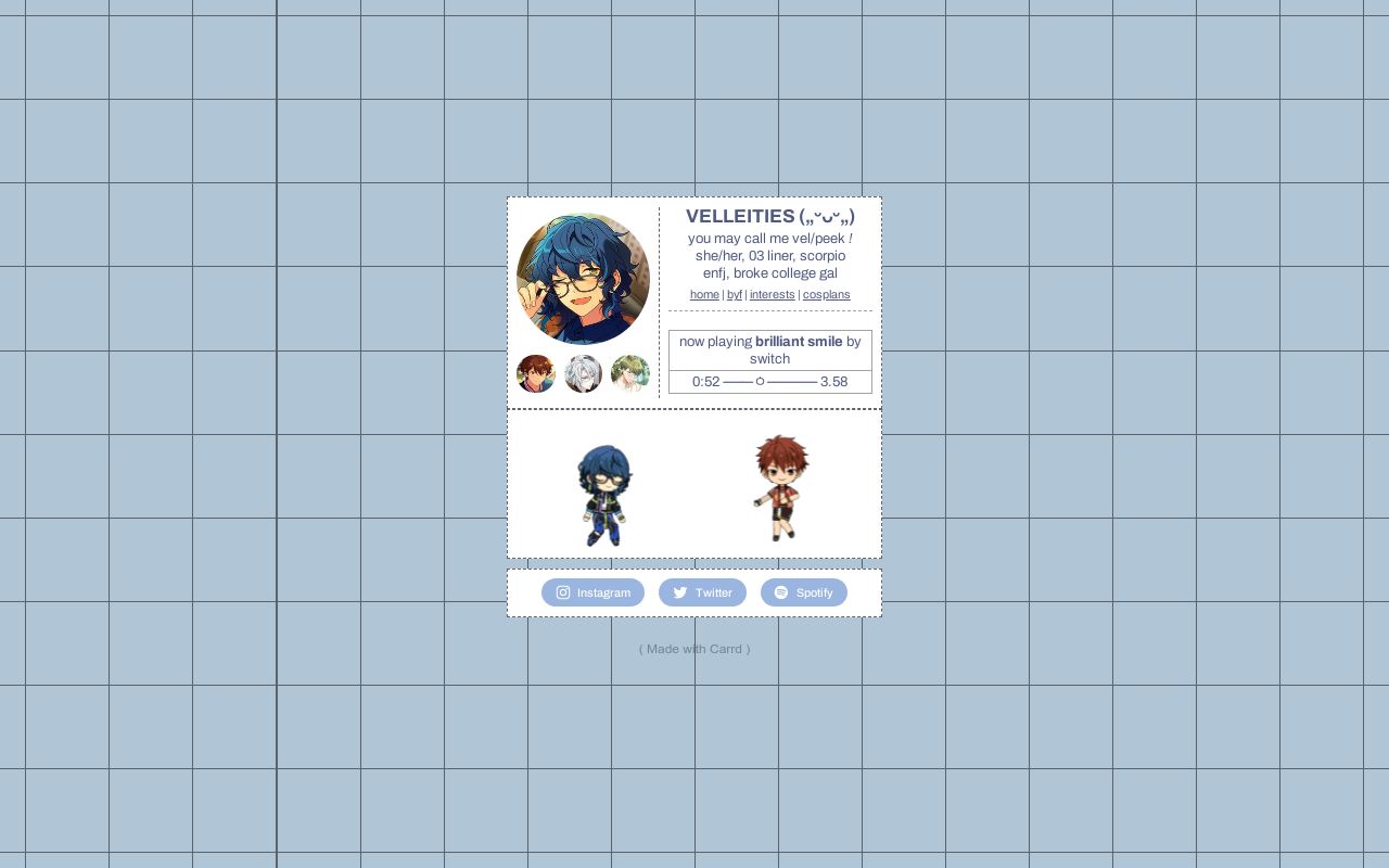 ⋆ ˚｡⋆୨୧˚ velleities intro